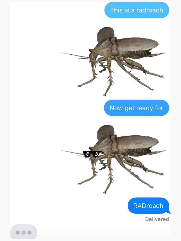 "RADroach meme" Sticker for Sale by garfieldvibes | Redbubble