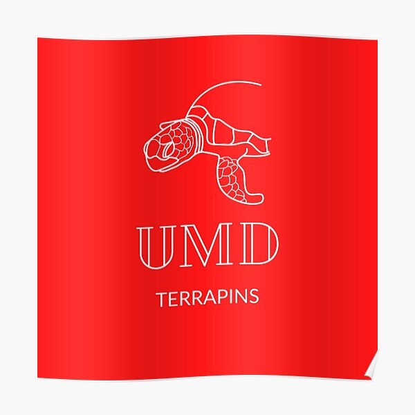 "UMD Terrapins turtle logo" Poster for Sale by ndiazmackey | Redbubble