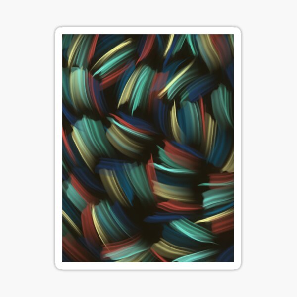 "Bright Colorful Ocean Inspired Abstract Art" Sticker for Sale by ...