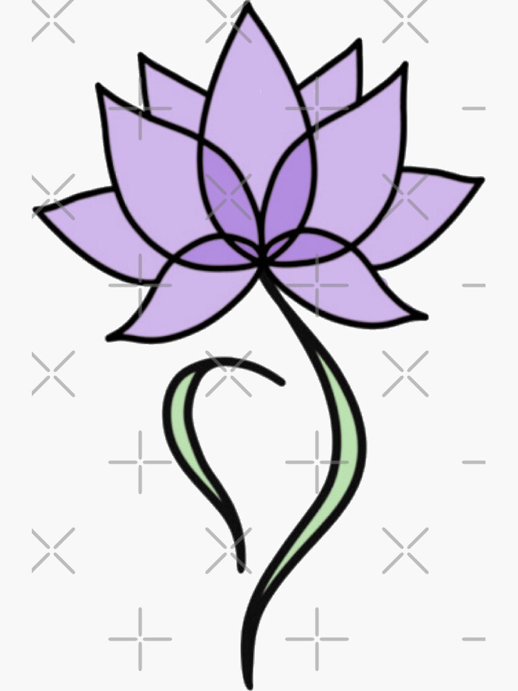 "Purple flower ED recovery symbol" Sticker for Sale by kjwenzel11 ...