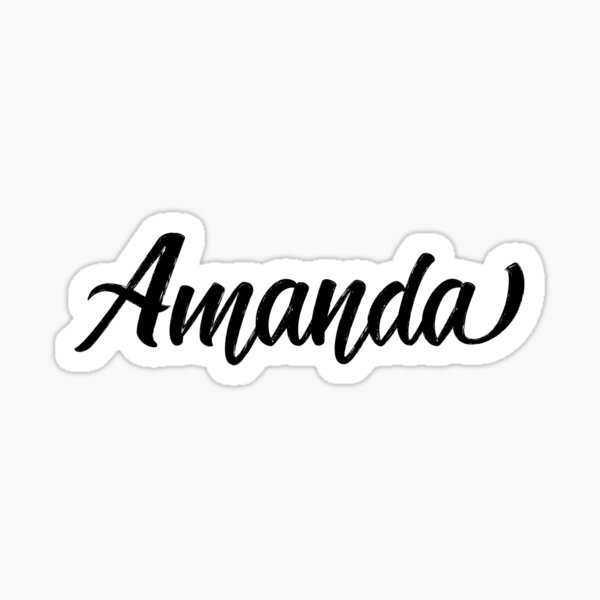 "Amanda Grunge Script Name Tag" Sticker for Sale by NAMESHOPTAGS ...