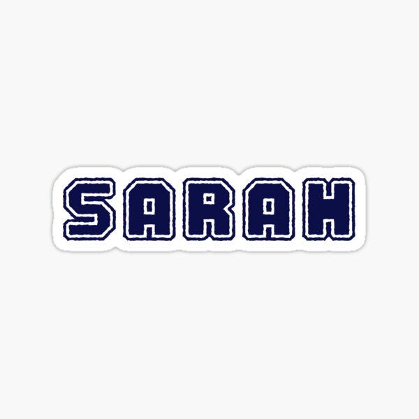 "SARAH" Sticker for Sale by yalinsolomon | Redbubble
