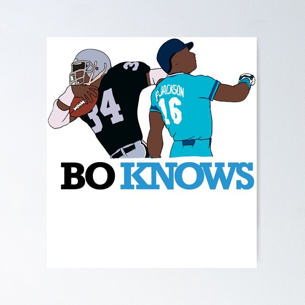 "Bo knows playing baseball" Poster for Sale by StewartDonna | Redbubble
