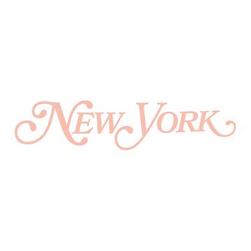 "New York City Pink Cursive" Sticker for Sale by yourcute-jeans | Redbubble