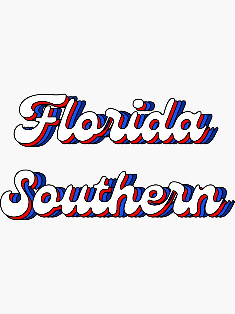 "florida southern retro letters" Sticker for Sale by robihn | Redbubble