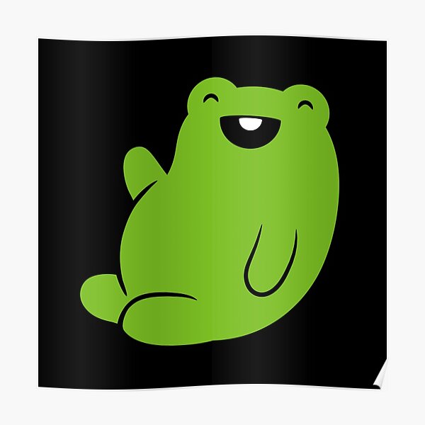 "Frog cartoon" Poster by KasTanDesign | Redbubble