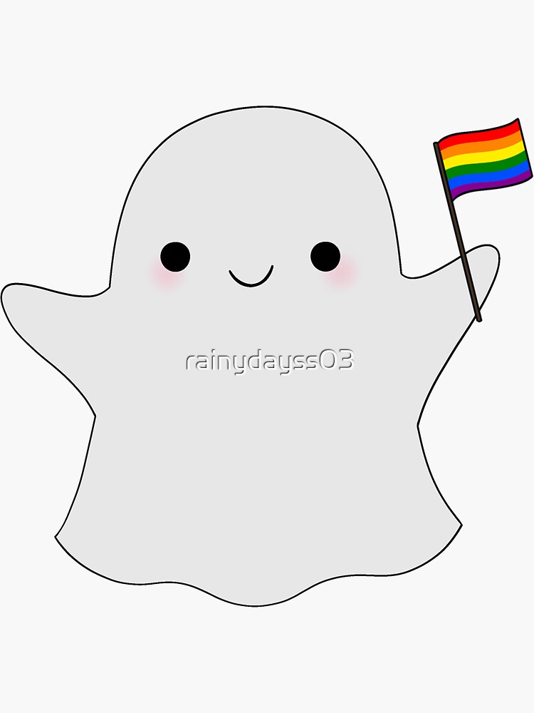 "Rainbow Flag Ghost" Sticker by rainydayss03 | Redbubble