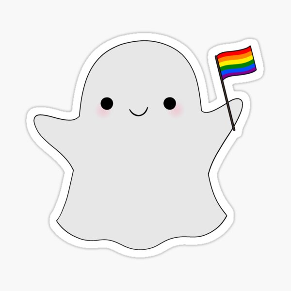 "Rainbow Flag Ghost" Sticker by rainydayss03 | Redbubble