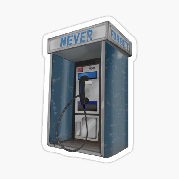 "Never Forget Old School Forgotten Payphone" Sticker for Sale by ...