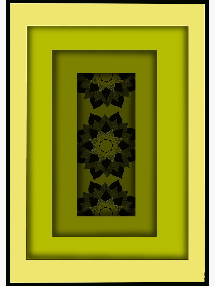 "Yellow Rectangle Pattern | Mandala Art " Poster for Sale by ...
