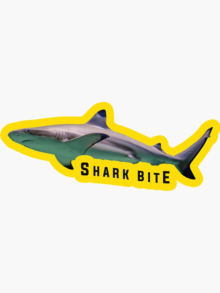 "Shark Bite, Shark Design, Real Style Shark, Realistic Shark" Sticker ...