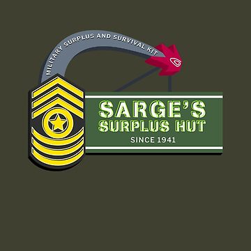 "Sarge's" Sticker for Sale by parkadventure | Redbubble