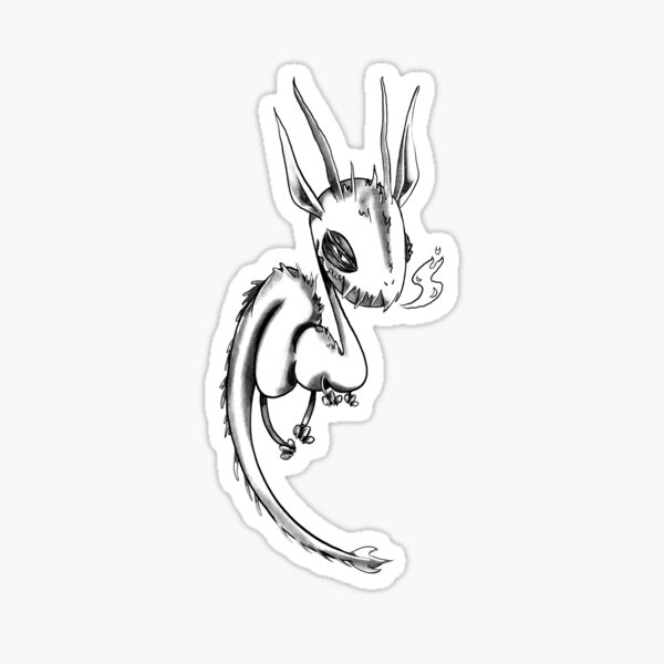 "Fire element dragon " Sticker for Sale by OwliSketches | Redbubble