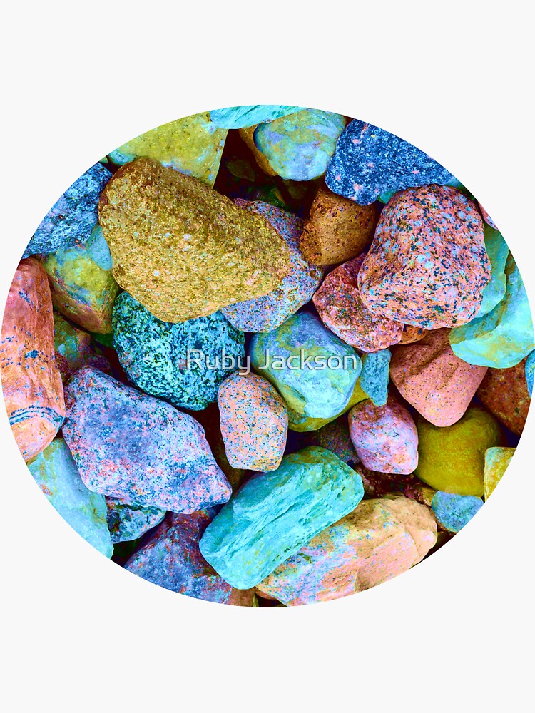 "Colorful Beach Pebbles Textural Beach Stones" Sticker for Sale by ...