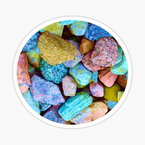 "Colorful Beach Pebbles Textural Beach Stones" Sticker for Sale by ...