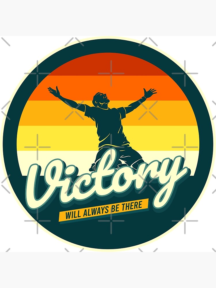 "VICTORY Football Soccer celebrate Retro Design----" Poster by ...