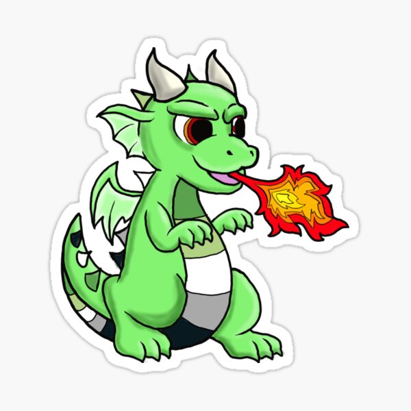 "Aromantic Pride Dragon" Sticker for Sale by KatyBriant | Redbubble