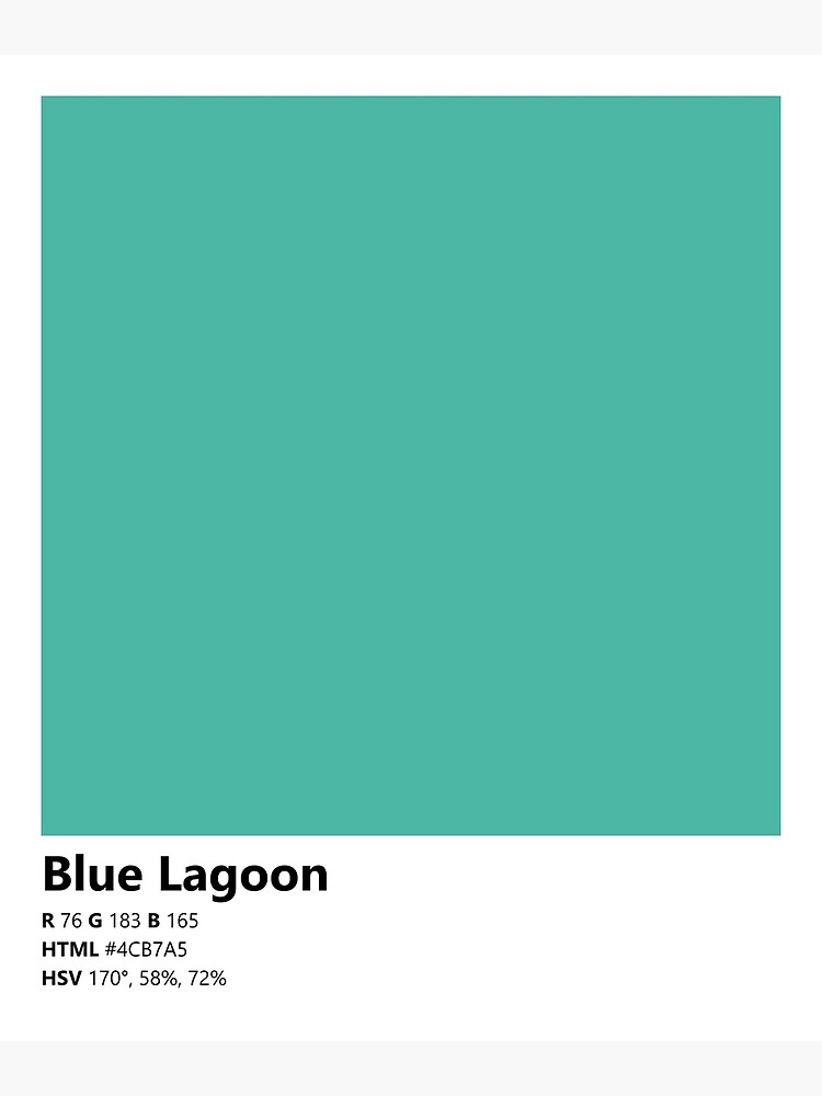 "Color Swatch/Card (Blue Lagoon)" Poster by Pestorian | Redbubble