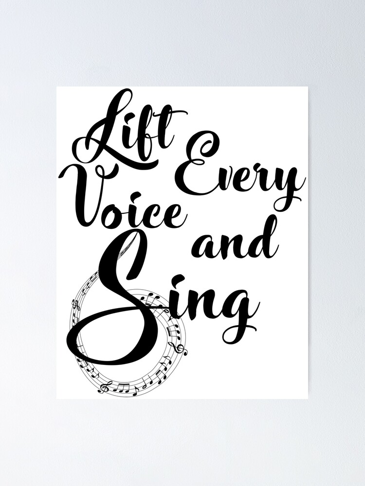 "Black American National Anthem Lift Every Voice and Sing" Poster for ...