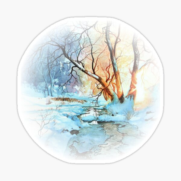 "Beautiful Design Of Watercolor Painting" Sticker for Sale by Vivek1995 ...