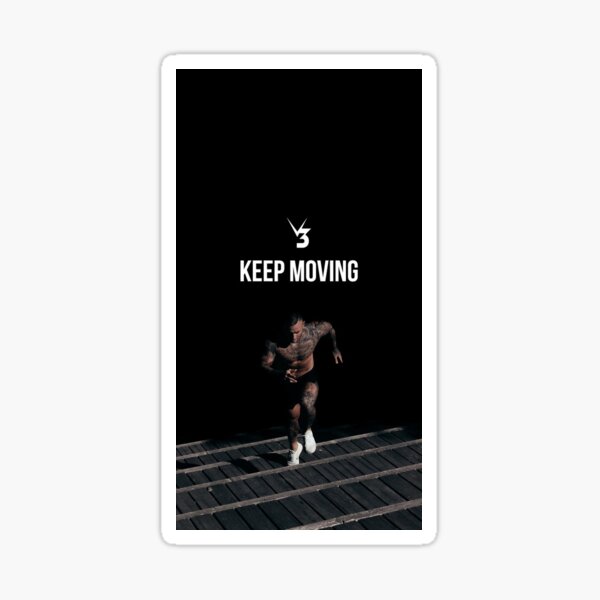"Motivational Keep Moving Running Man" Sticker by MotivationalA | Redbubble