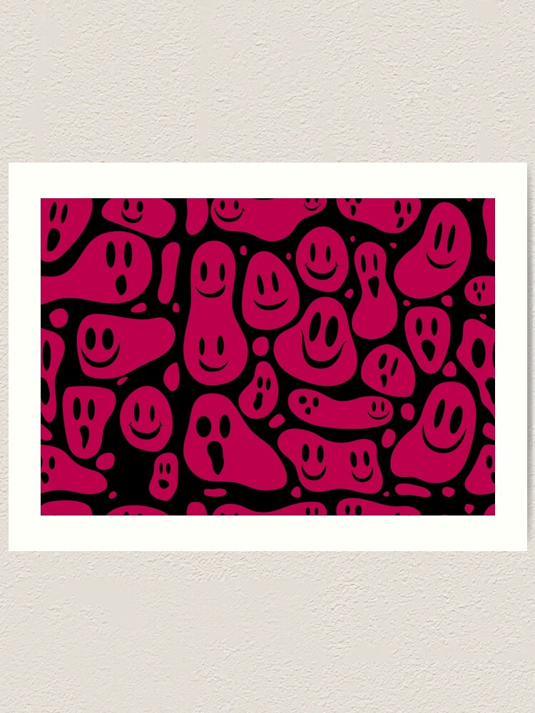 "melting smileys face " Art Print by POPZY-ART | Redbubble