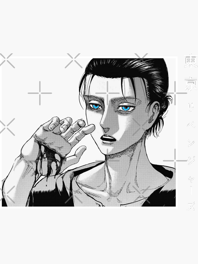 "AOT Eren Yeager" Sticker by BestOfMangaa | Redbubble