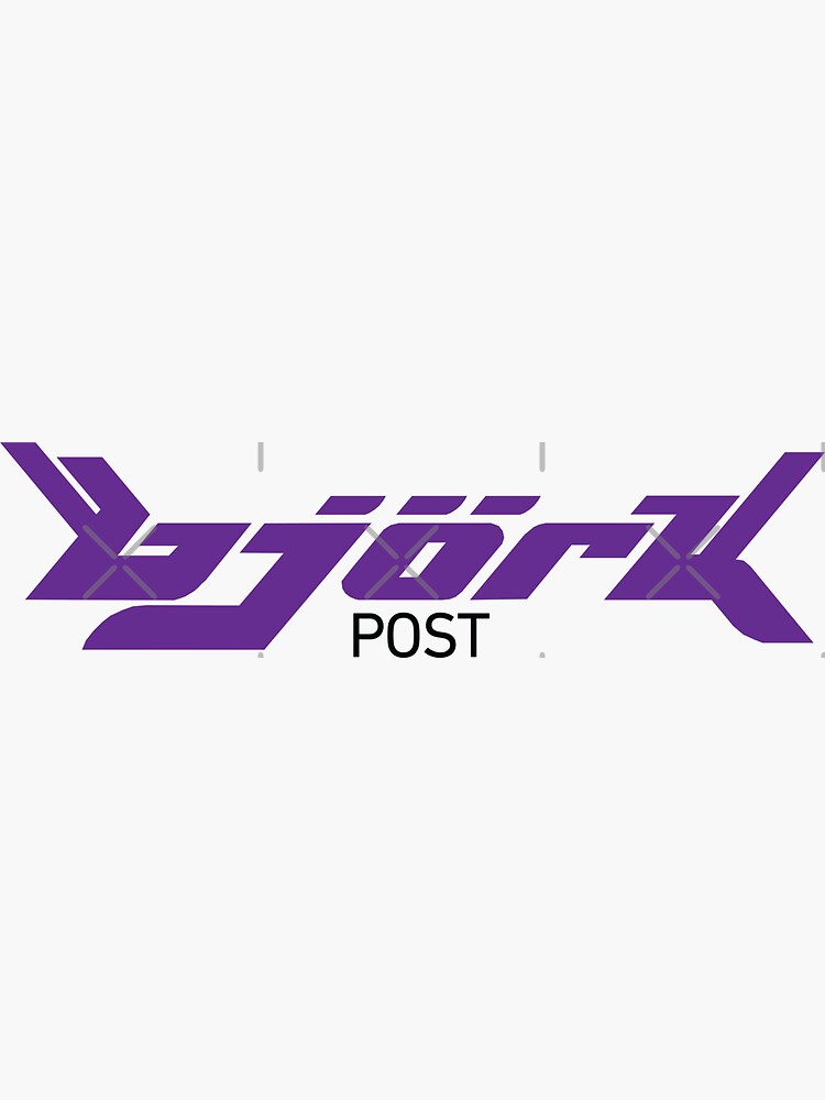 Pegatina «Logotipo de Bjork Post Vintage (negro / morado)» de ...