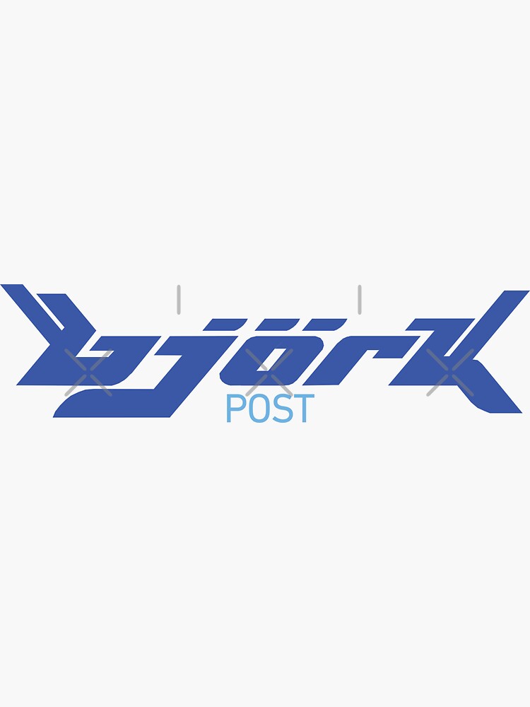"Bjork Post Vintage Logo (Blue / Light Blue)" Sticker for Sale by ...