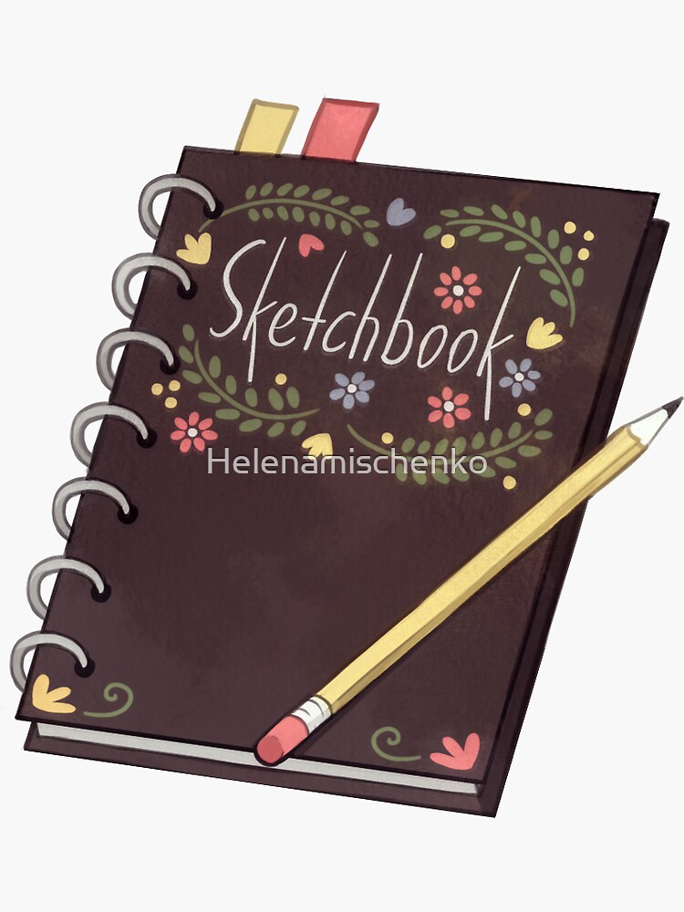 "Sketchbook" Sticker for Sale by Helenamischenko | Redbubble