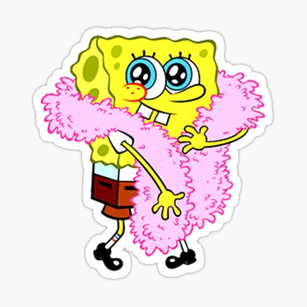 "Spongebob Cute Scarf" Sticker for Sale by briannamcgill | Redbubble