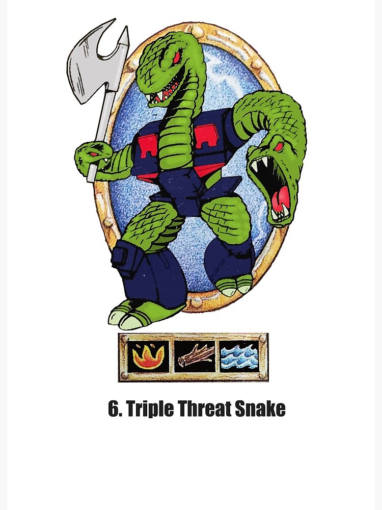 "Battle Beasts 6. Triple Threat Snake" Art Board Print for Sale by ...