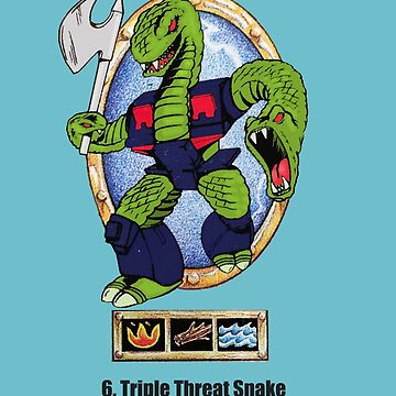 "Battle Beasts 6. Triple Threat Snake" Art Board Print for Sale by ...