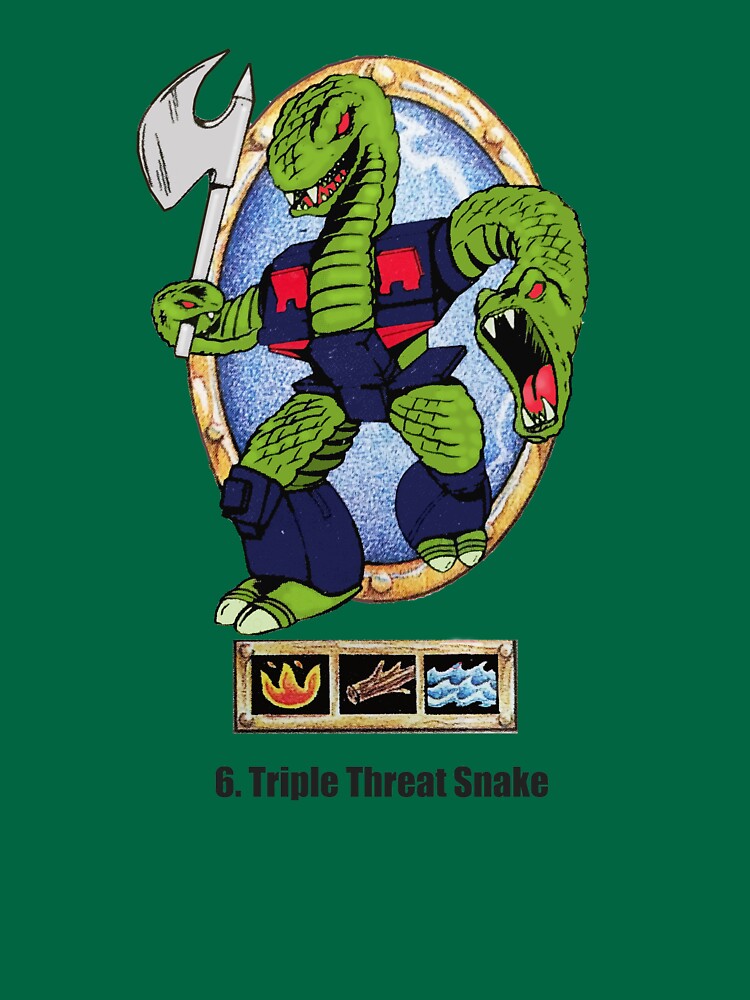 "Battle Beasts 6. Triple Threat Snake" T-shirt for Sale by Jonotron ...