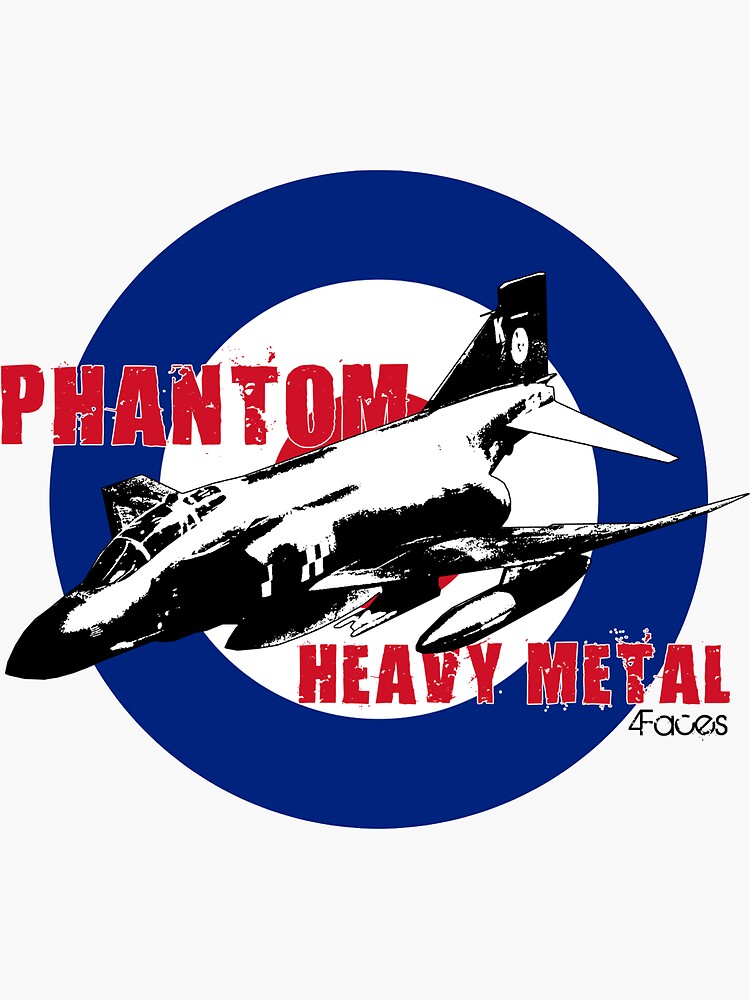 "RAF Phantom - Heavy Metal" Sticker for Sale by sophiecooktalks | Redbubble