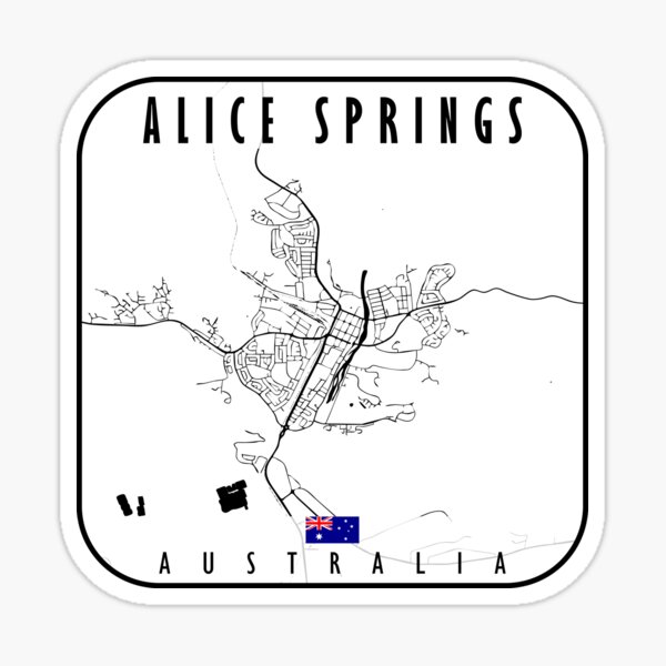 "Alice Springs Map Australia" Sticker for Sale by hatimelhag | Redbubble