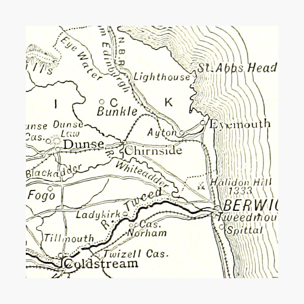 "CHIRNSIDE & surrounding area map 1891" Photographic Print for Sale by ...