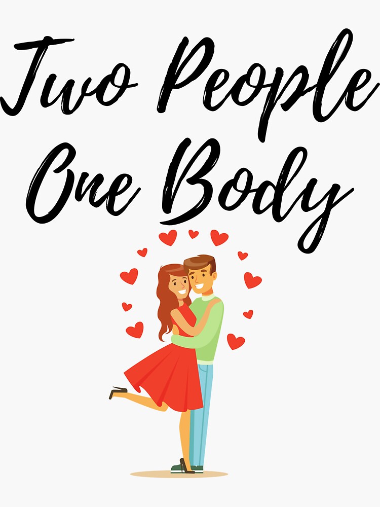 "Two Little Romantic Couple - Two People One Body" Sticker for Sale by ...