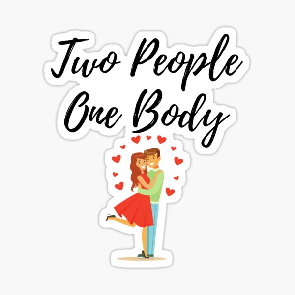 "Two Little Romantic Couple - Two People One Body" Sticker for Sale by ...