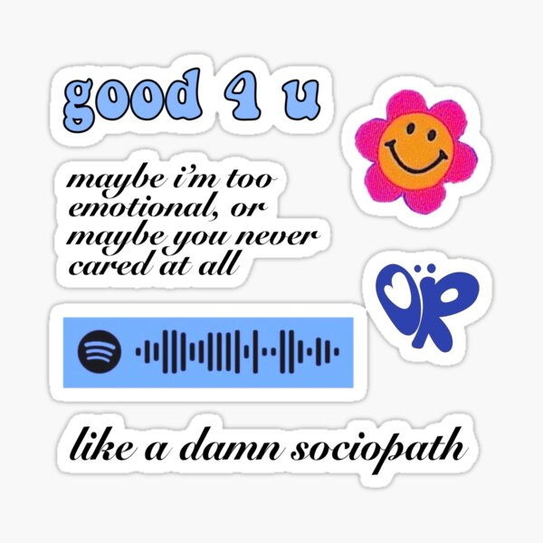 "good 4 u sticker pack - olivia rodrigo sour" Sticker by irramm | Redbubble