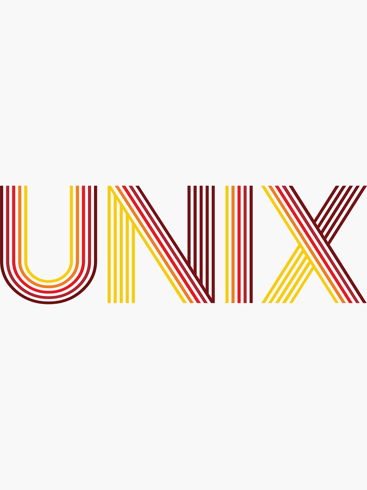 "UNIX" Sticker for Sale by ScriptyDesigns | Redbubble