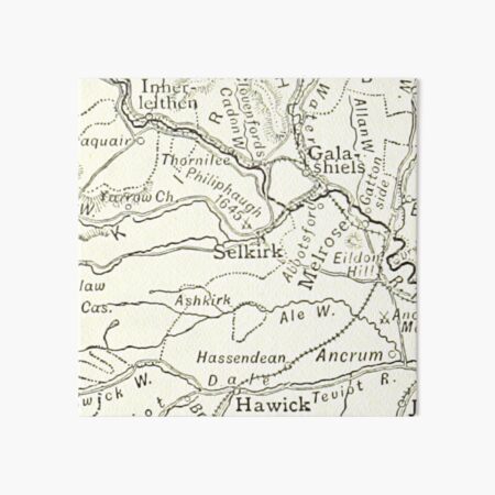"SELKIRK & surrounding area map 1891" Art Board Print for Sale by ...