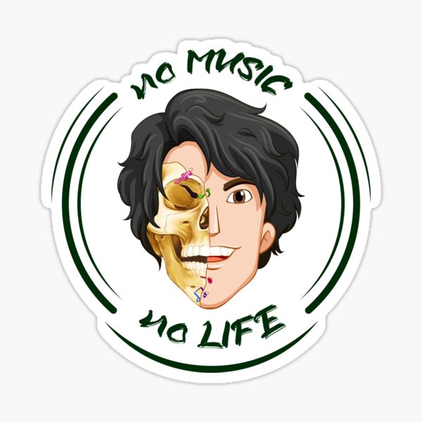 "No Music No Life" Sticker for Sale by TisGroup | Redbubble