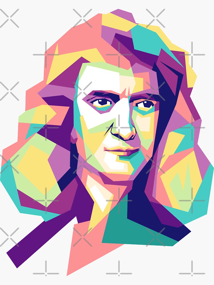"Isaac Newton" Sticker for Sale by rahmaazari47 | Redbubble