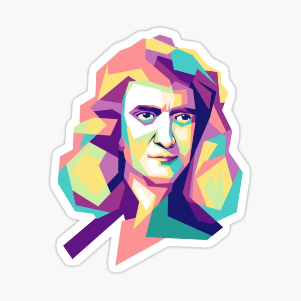 "Isaac Newton" Sticker for Sale by rahmaazari47 | Redbubble