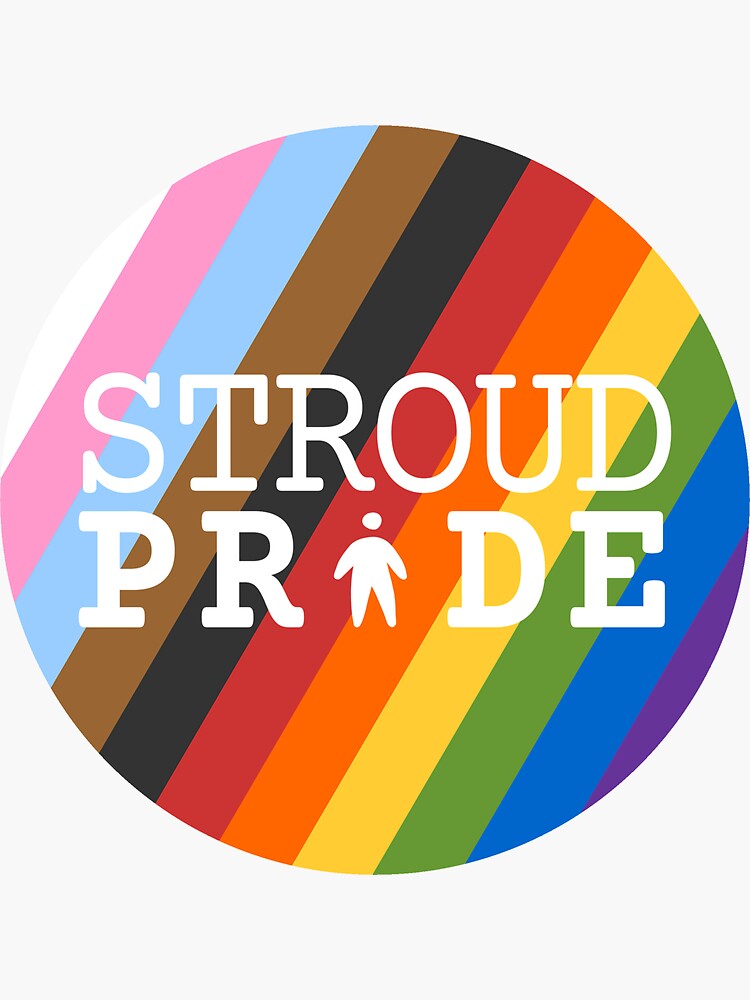"Progress Pride Circle Stroud Pride Logo" Sticker for Sale by stroudpride | Redbubble