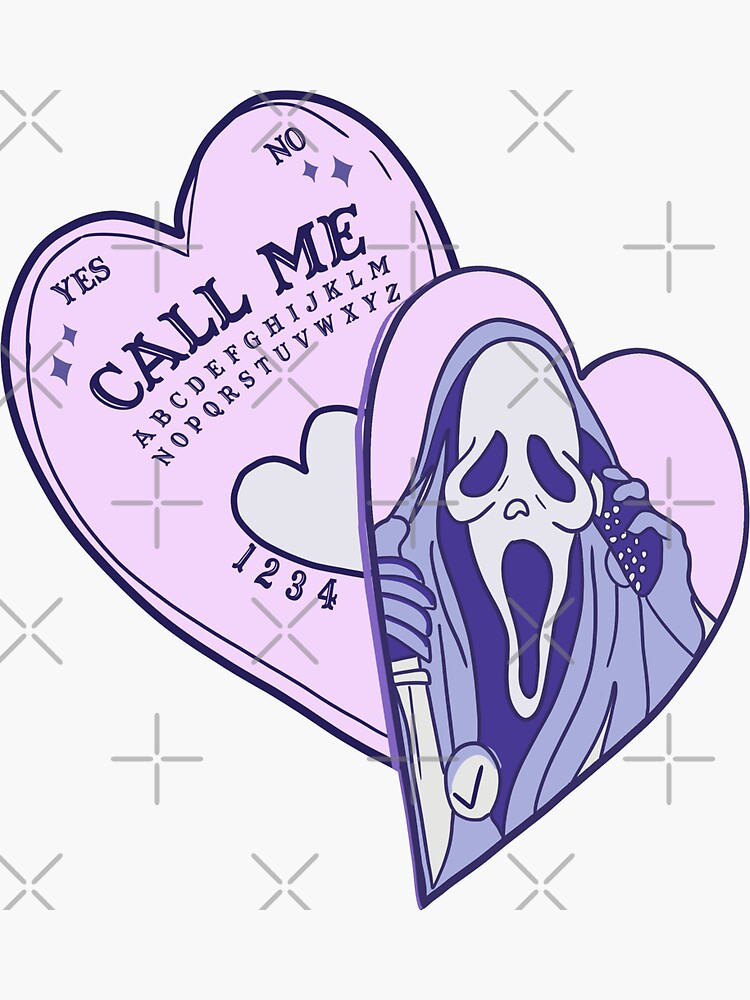 "call me -Scream" Sticker for Sale by nlsdoodles | Redbubble