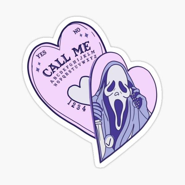 "call me -Scream" Sticker for Sale by nlsdoodles | Redbubble