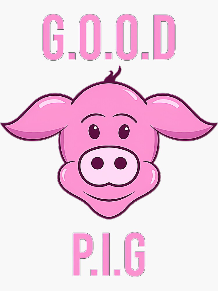 "Good pig cartoon" Sticker for Sale by AhmedHolz | Redbubble