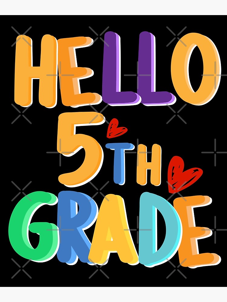 Póster «Hola, quinto grado, lindo regalo de regreso a la escuela para ...